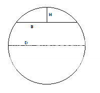 trigonometry - How do I calculate the height of a cross section of a ...