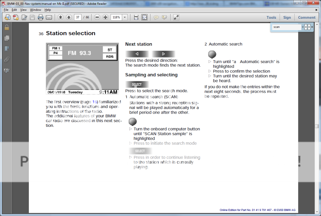 Scan Function on 16:9 Stereo???? | BMW M5 Forum and M6 Forums