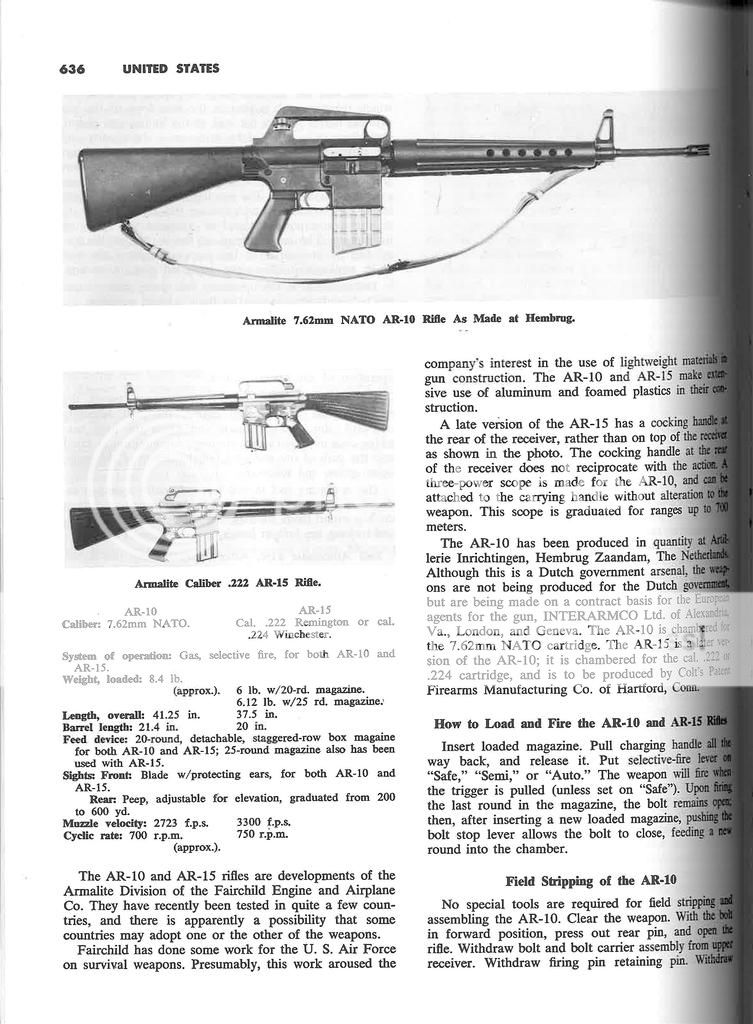 1960 Small Arms of the World - Armalite AR15 and AR10! > AR-15 / M-16 ...