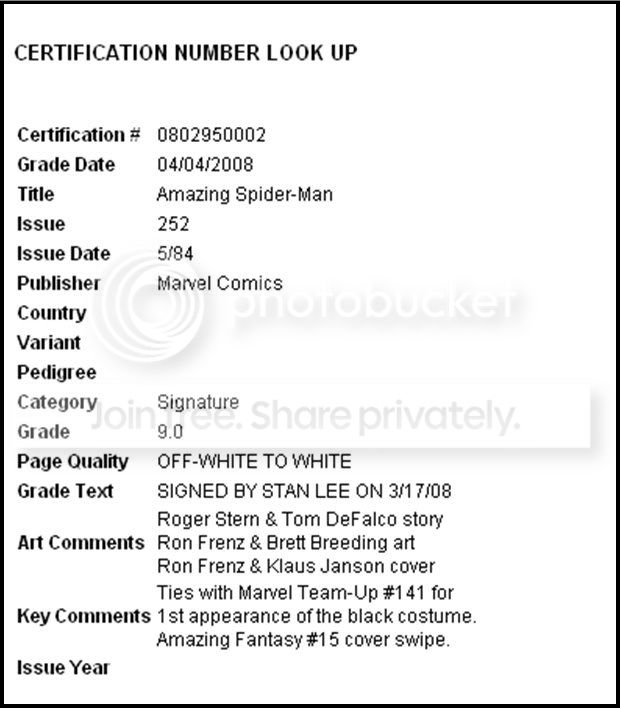 What's in a (certification) number? - Comic Book Grading and ...